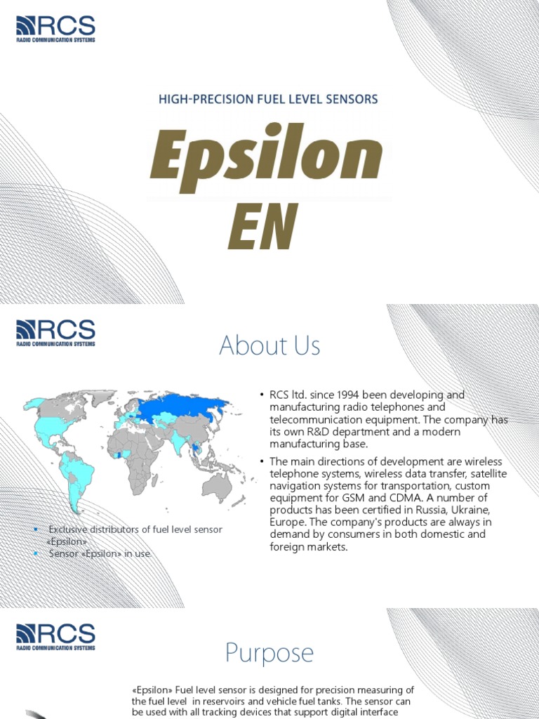 Presentation Epsilon EN - Prices2020 | PDF | Sensor | Global Positioning System