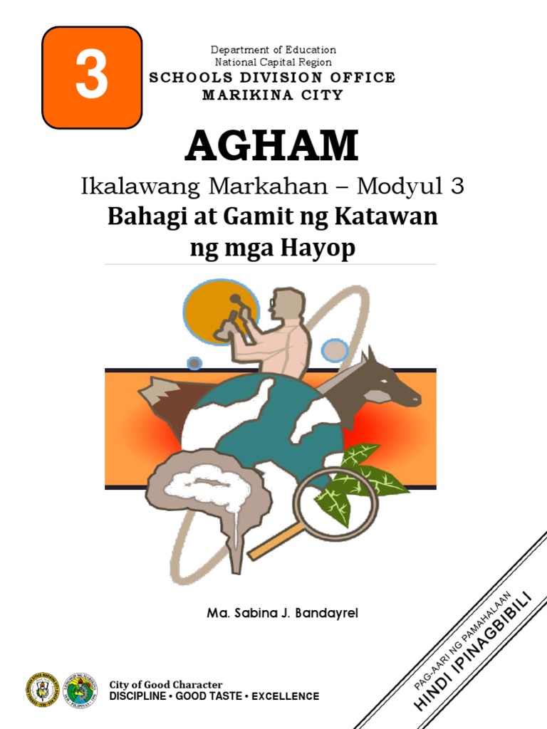 SCI3 - Q2 - M3 - Bahagi at Gamit NG Katawan NG Mga Hayop | PDF