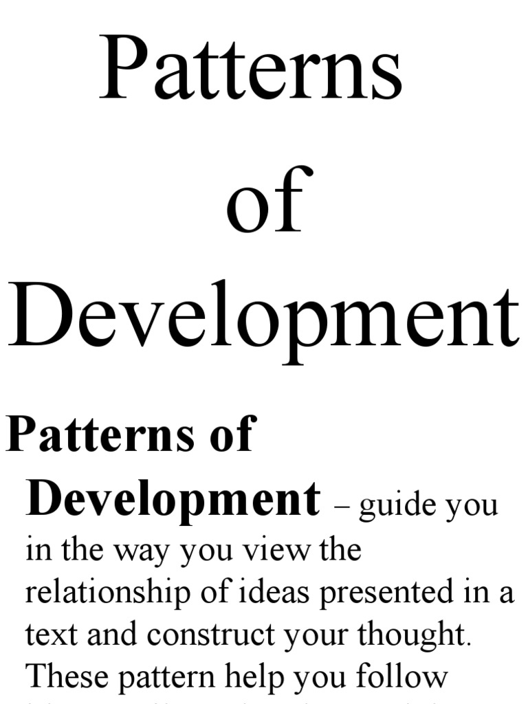 Pattern of Development | PDF | Reason | Perception