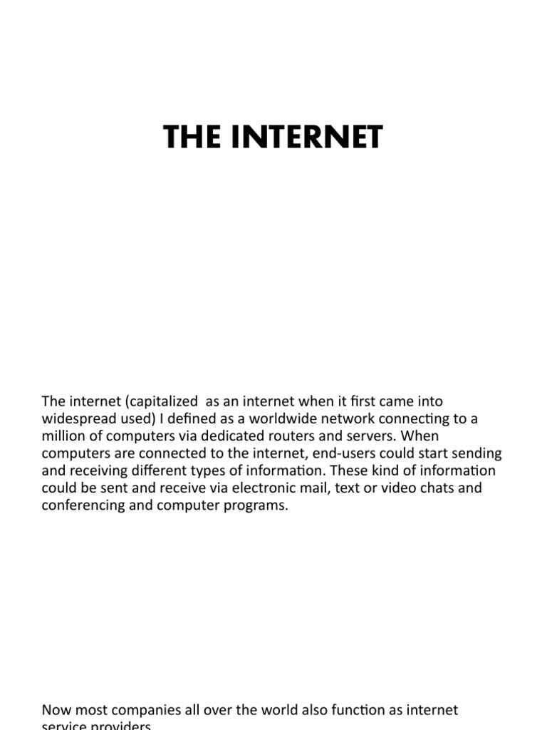 The Internet | PDF | Internet | Computer Network