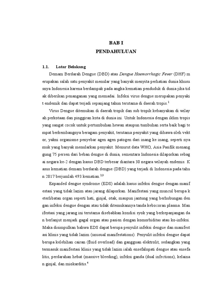 Referat Expanded Dengue Syndrome (Done) | PDF