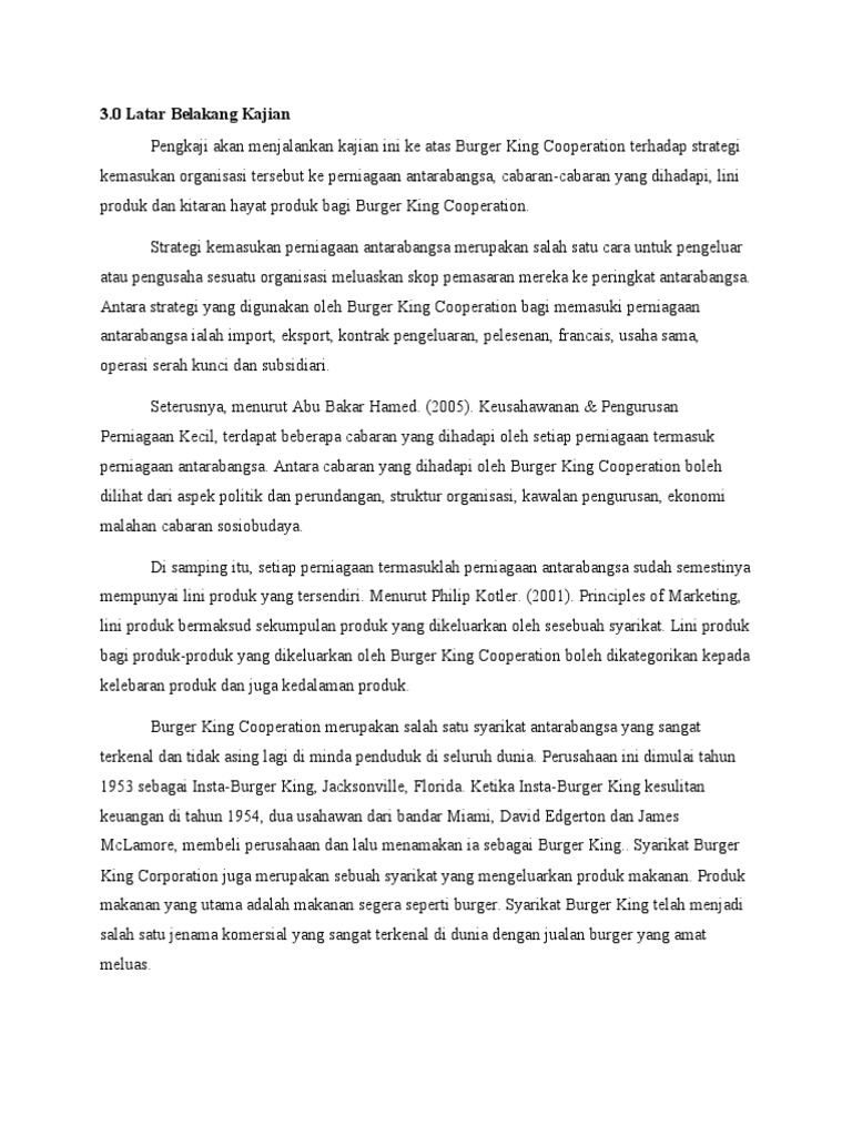 Latar Belakang Kajian | PDF