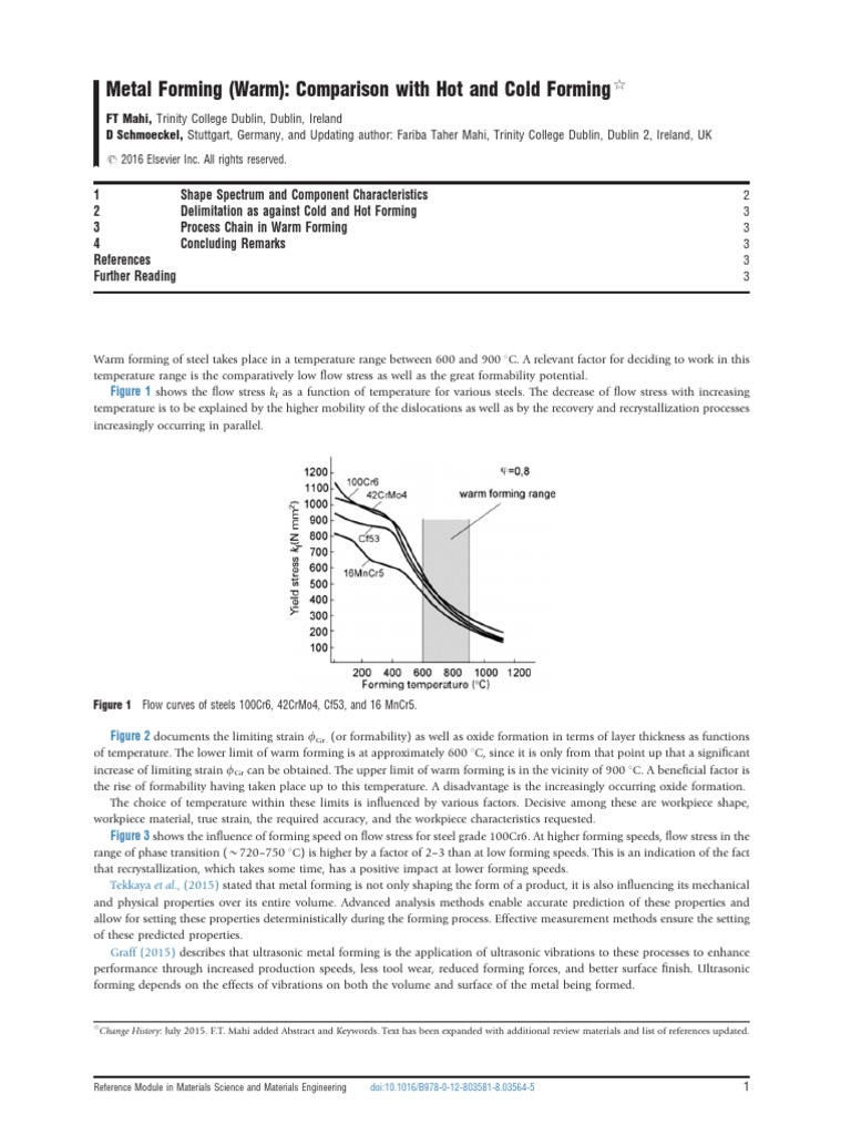 Hot and Cold Forming | PDF | Steel | Forging