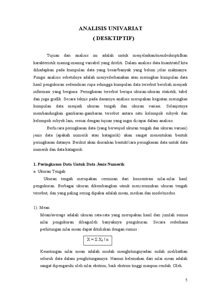 Analisa Deskriptif | PDF Analisa Deskriptif | PDF