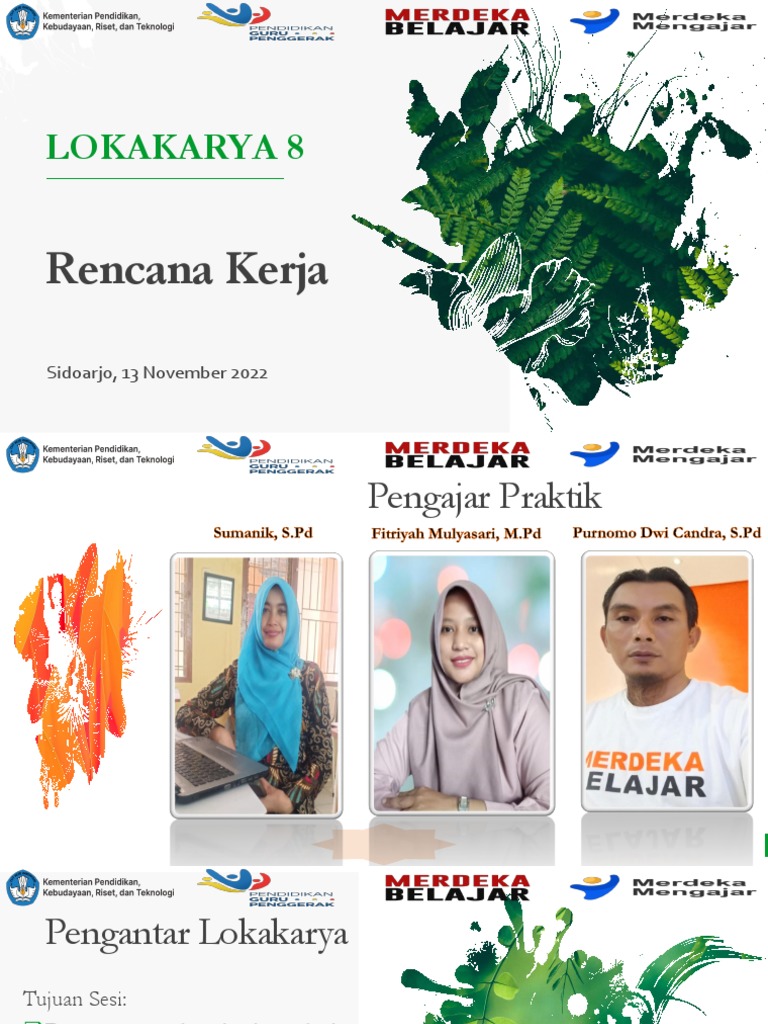 SLIDE LOKA 8 - Rencana Kerja - PPGP Angk.4 | PDF