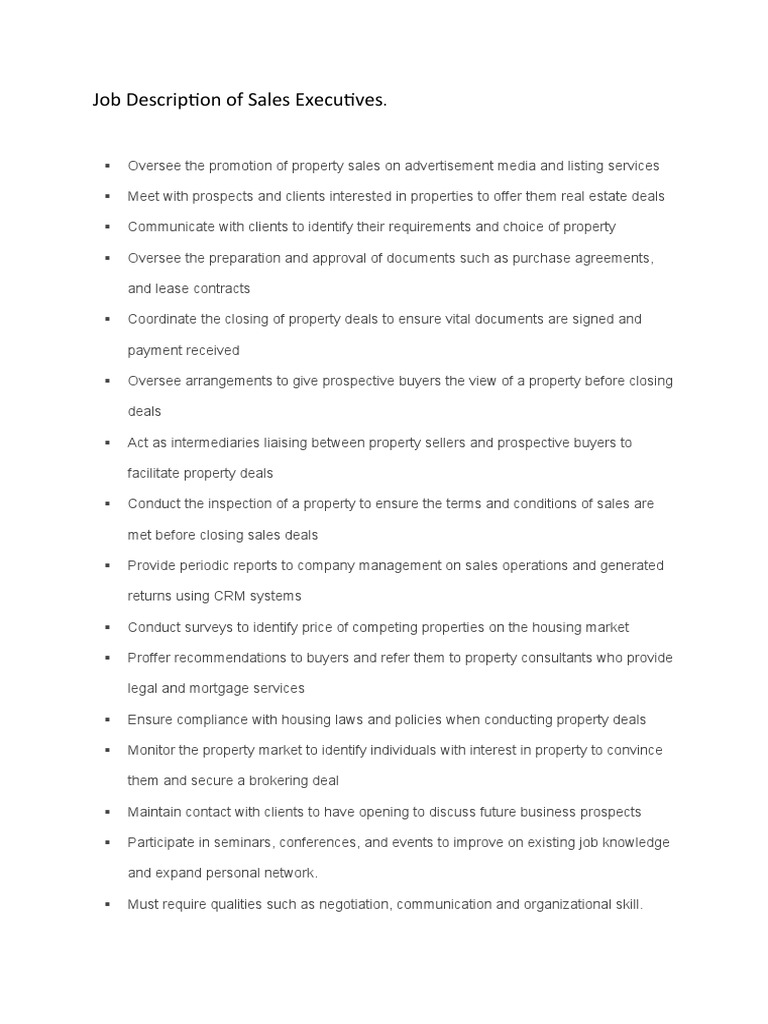 Sales Executives | PDF