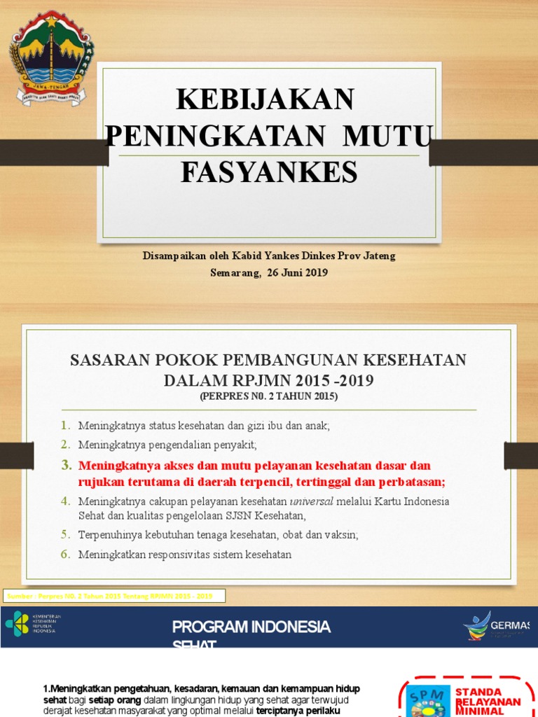 Kebijakan Peningkatan Mutu Fasyankes | PDF