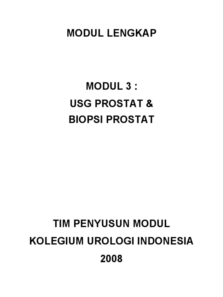 Modul Lengkap 3 USG Prostat Dan Biopsi Prostat | PDF
