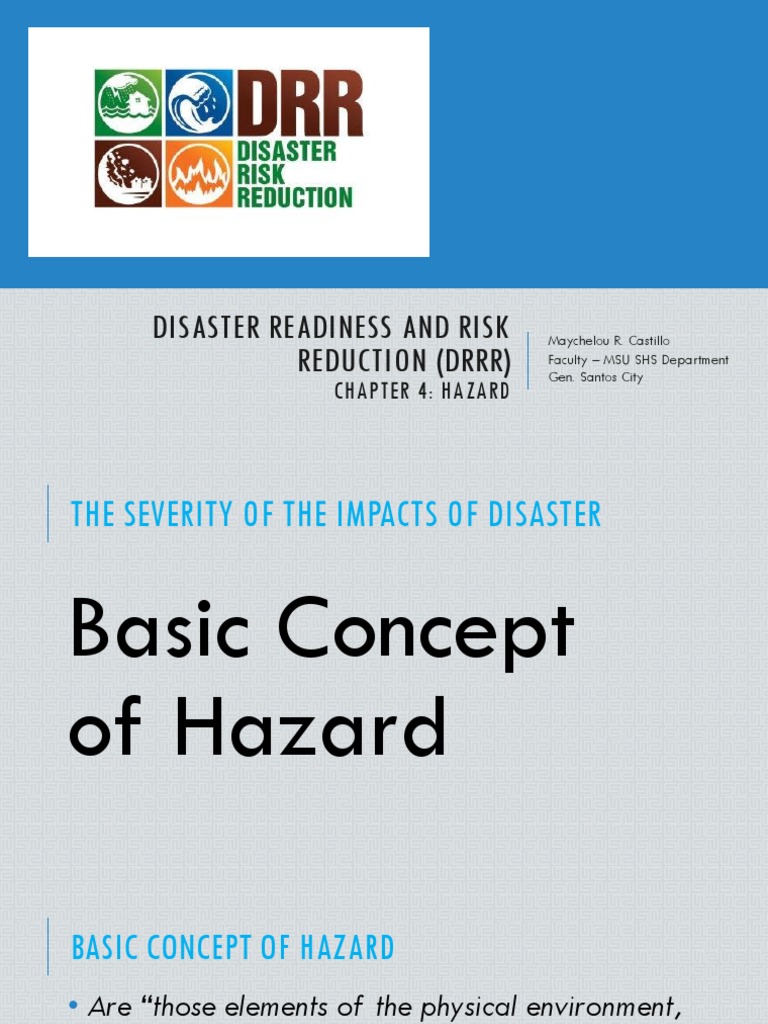 04 DRRR - Lesson 4 (Basic Concept of Hazard) | PDF | Hazards | Natural ...