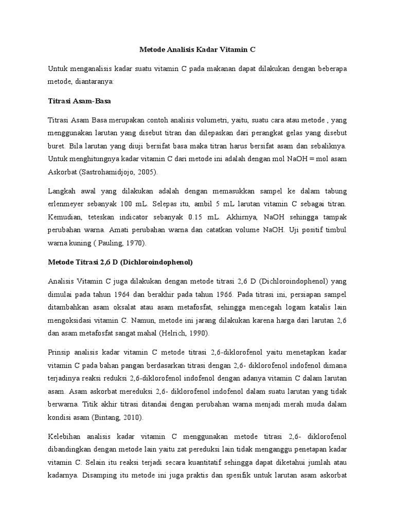 Metode Vitamin | PDF