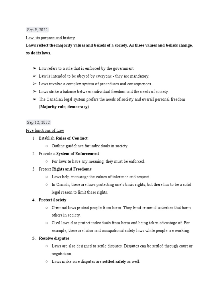 CLU 3M Understanding Canadian Law | PDF | Mens Rea | Court System Of Canada