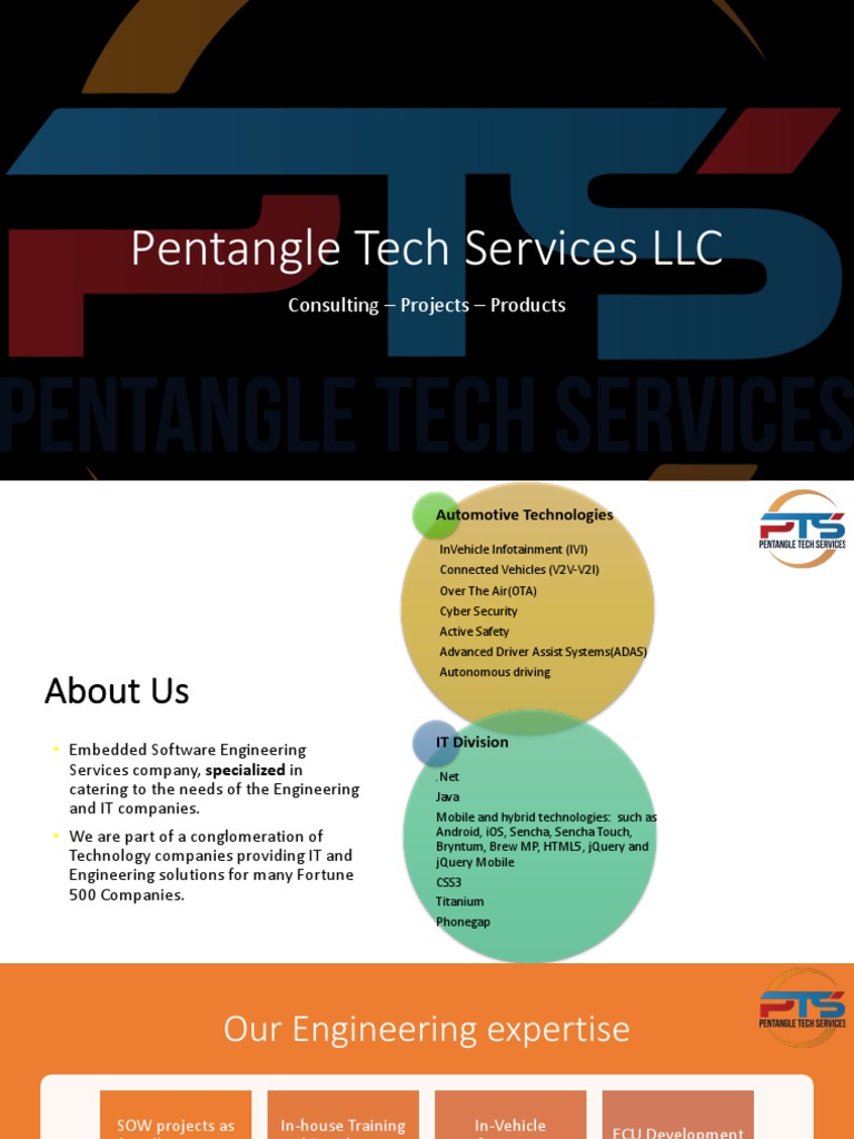 Pentangle Tech Services Introduction | PDF | Engineering | Sencha Touch