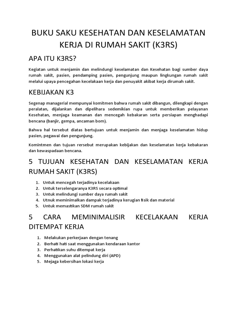 Buku Saku K3RS | PDF