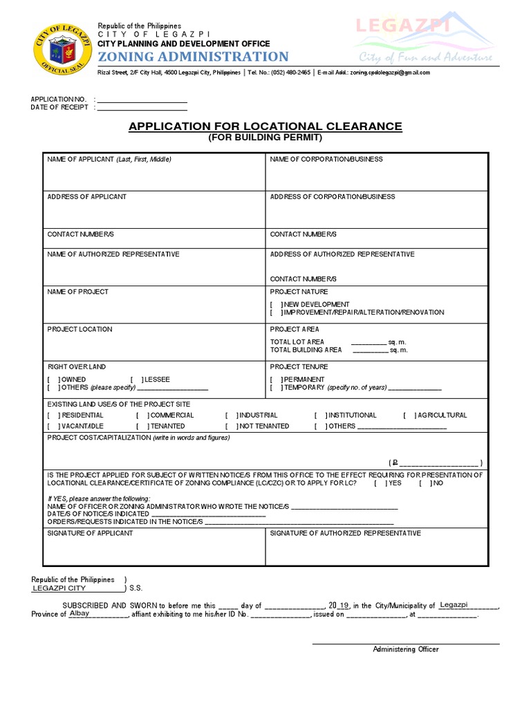 Locational Clearance Legazpi1 | PDF | Justice | Crime & Violence