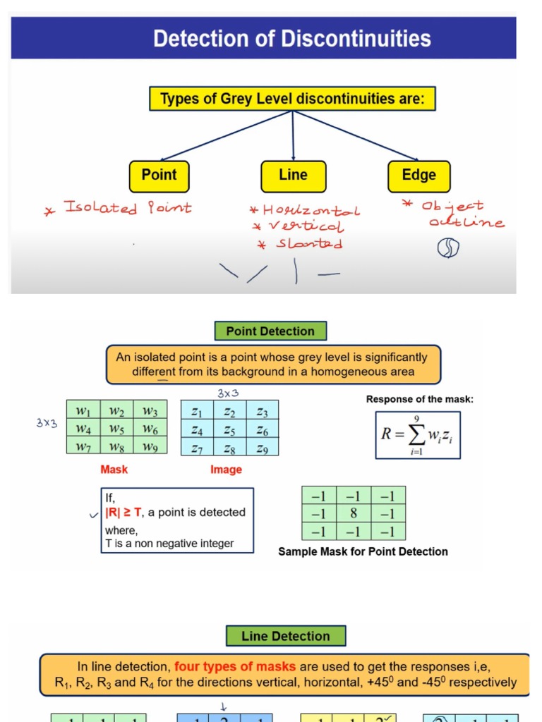 Point, Line, Edge Detection and Canny Operator | PDF