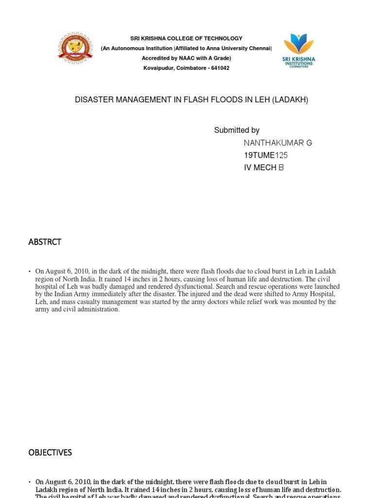 A Case Study of Disaster Management Strategies in Response to the 2010 ...