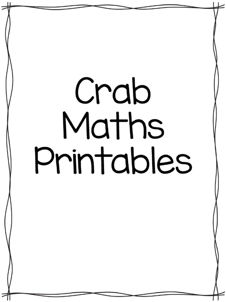 Crab Themed Math Pack A | PDF