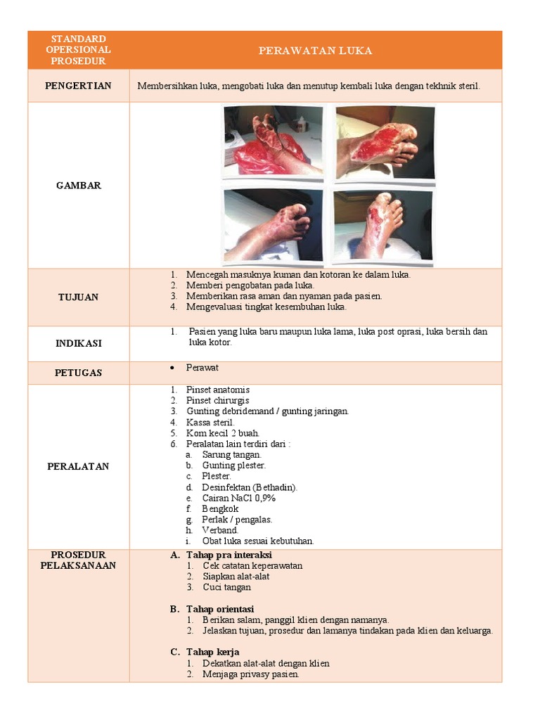 SOP Perawatan Luka 1 | PDF
