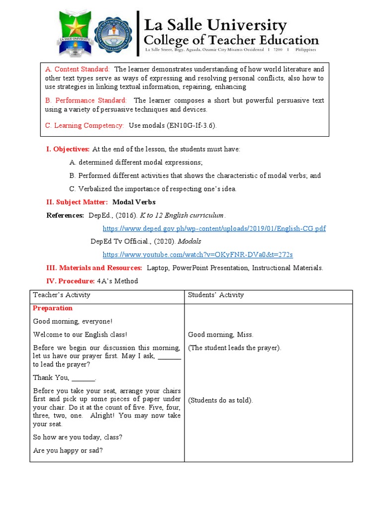 Modal Verbs | PDF | Verb | Cognitive Science