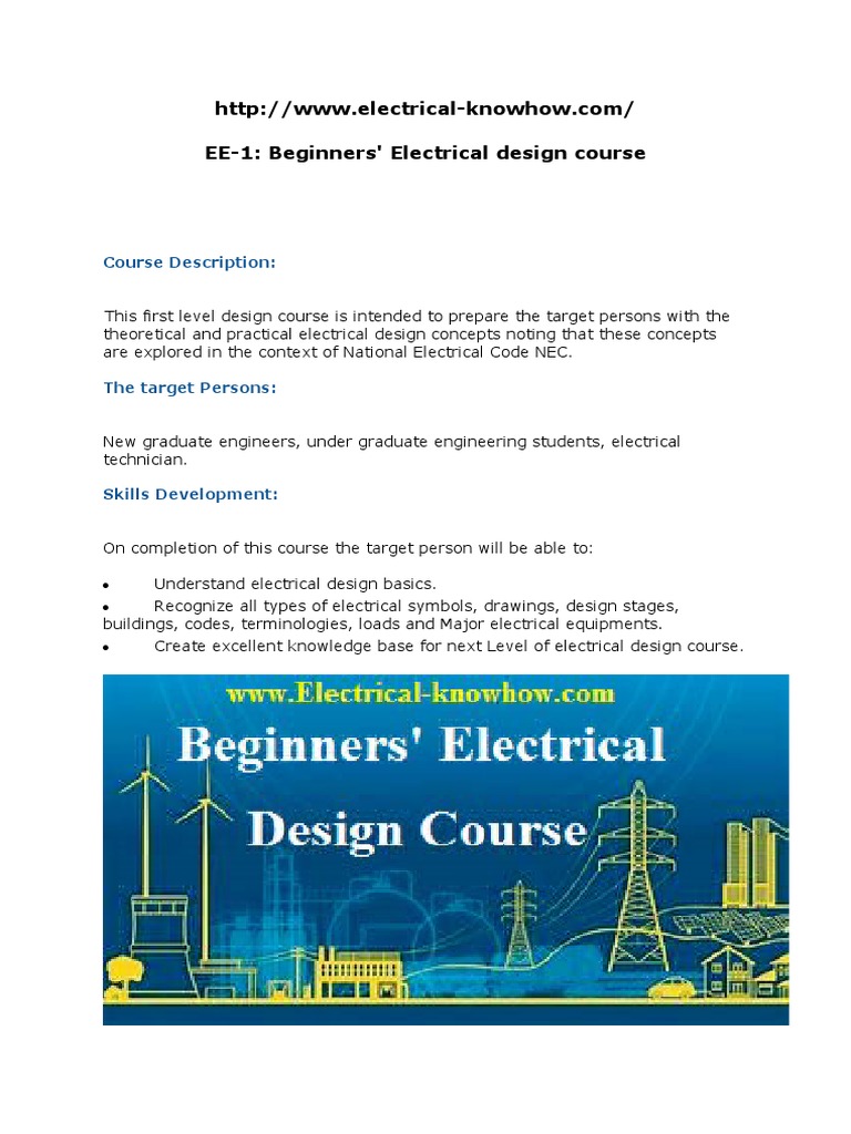 Beginners' Electrical design course | PDF | Ac Power Plugs And Sockets ...