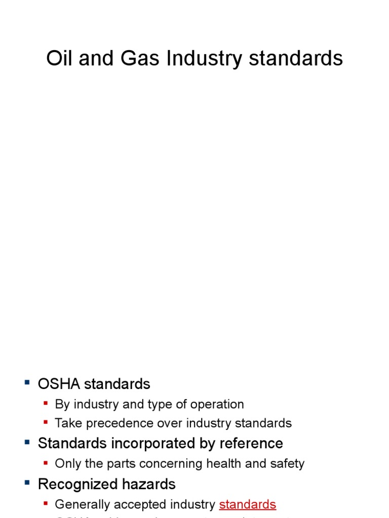 Oil and Gas Safety Standards Guide | PDF | Personal Protective ...