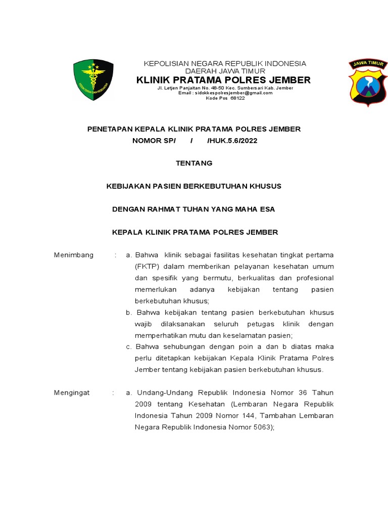 PKP 1 EP 4 SK Pasien Berkebutuhan Khususs | PDF
