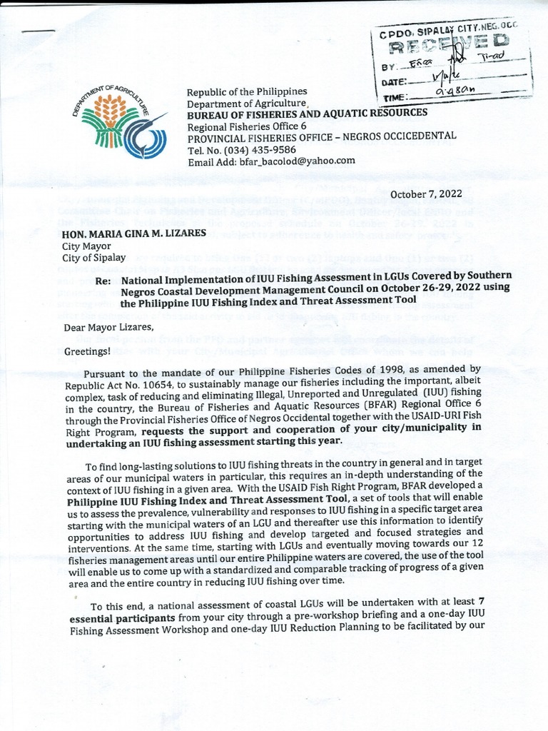 2022-10-17 - BFAR - IUU Assessment | PDF