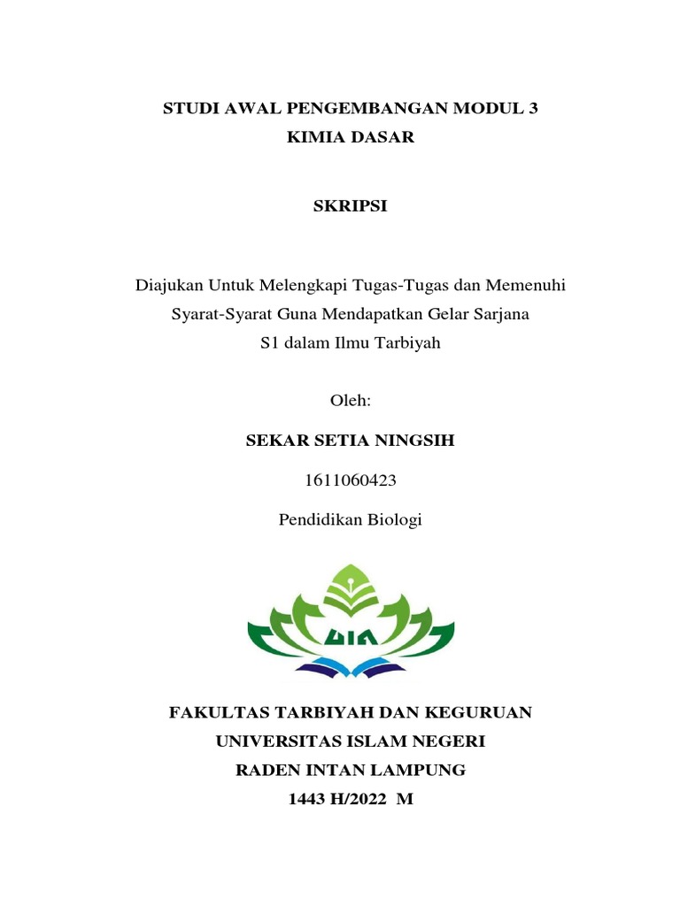 Cover, Bab 1, Bab2, Dapus | PDF