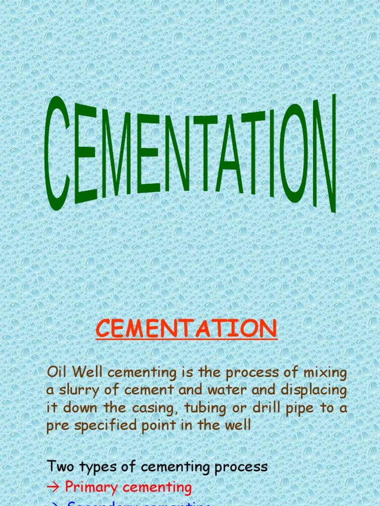 Cementing Activity | PDF | Casing (Borehole) | Mechanical Engineering