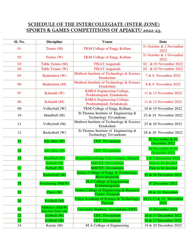 Interzone Schedule Modified | PDF | Sports | Leisure