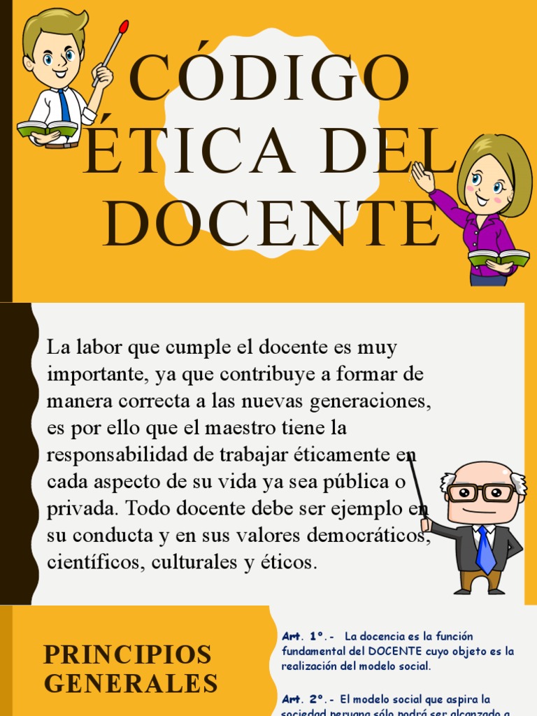 Código Ética Del Docente | PDF | Maestros | Libertad