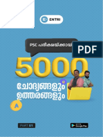 1000 PSC Questions in Malayalam | PDF