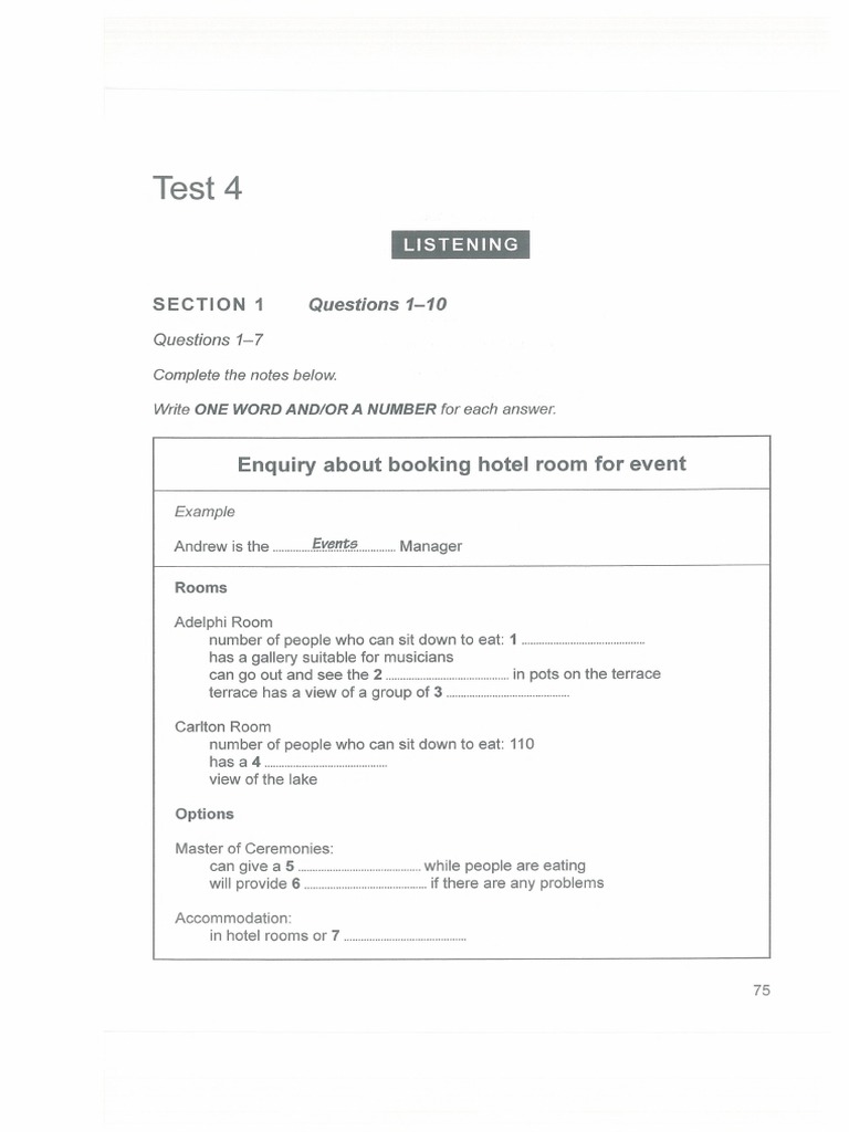 PRINT - Cam 14 - Test 4 - Reading Listening Writing | PDF