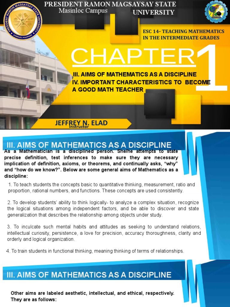 Chapter-1 Week-2 Esc14 | PDF | Mathematics | Teachers