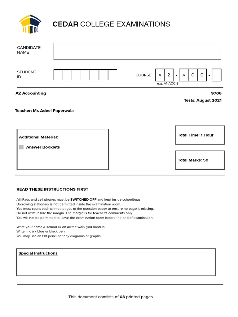 A2 Accounting Adeel Paperwala | PDF | Expense | Depreciation