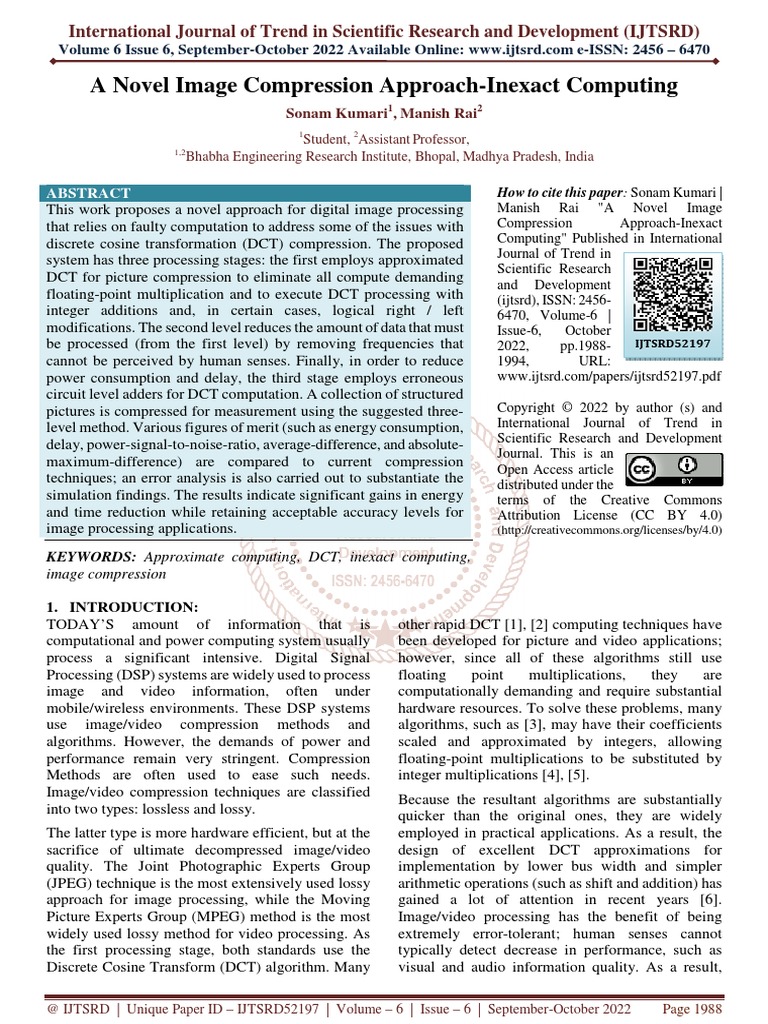 A Novel Image Compression Approach Inexact Computing | PDF | Data ... A Novel Image Compression Approach Inexact Computing | PDF | Data ...