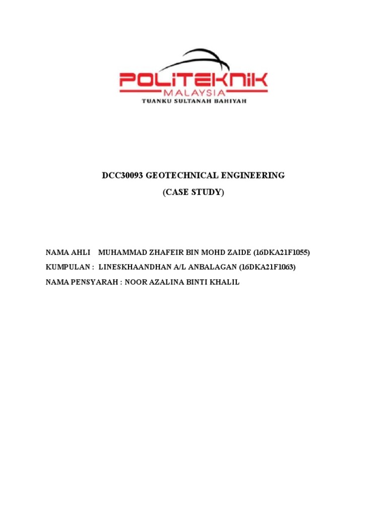 Geotechnical Engineering (Case Study) | PDF
