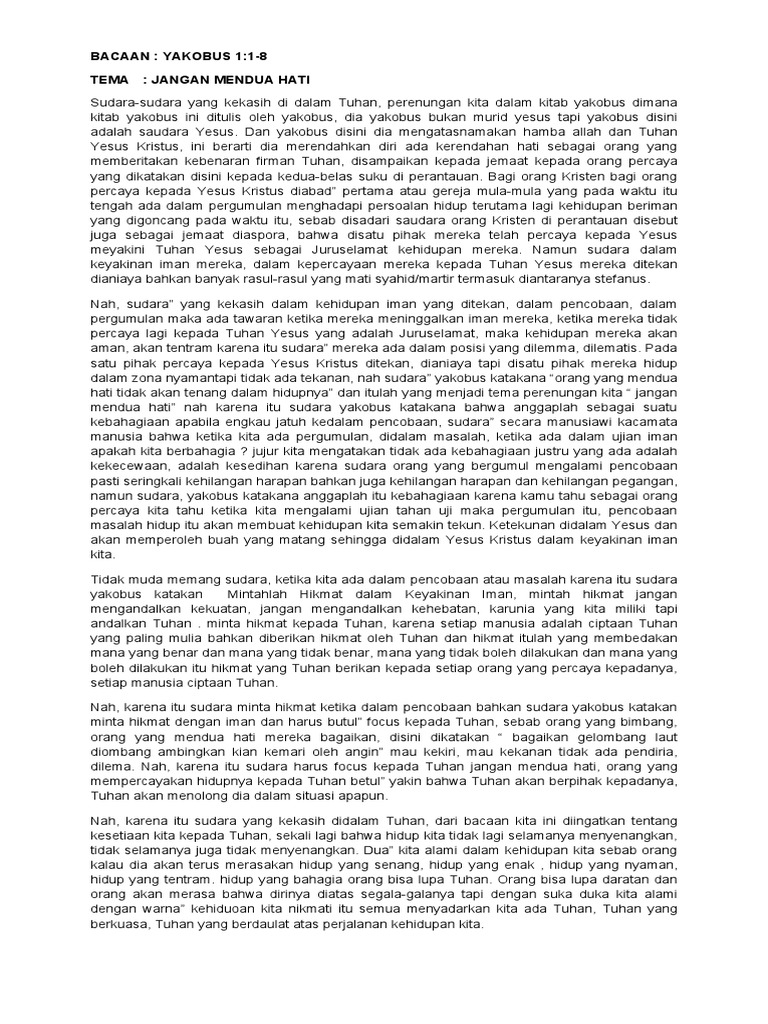 Khotbah Yakobus | PDF