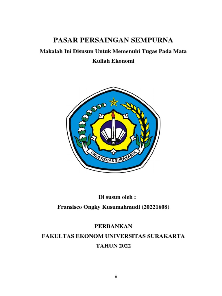 Pasar Persaingan Sempurna | PDF