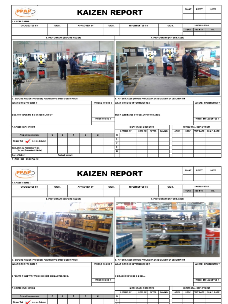 Kaizen - Report CELL LAYOUT | PDF | Business