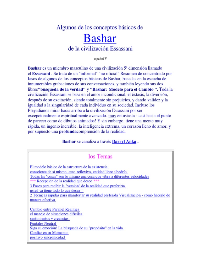 Bashar | PDF | Experiencia | Realidad