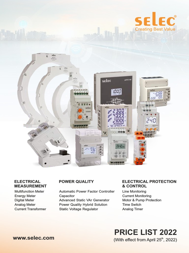 Selecpricelist 2022 2023 Electrical Doc V1R12 250422 | PDF ...