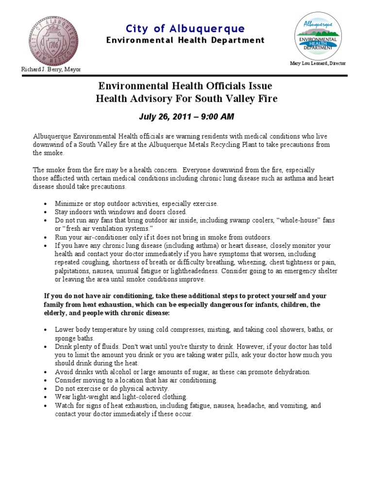 Fire Advisory | PDF