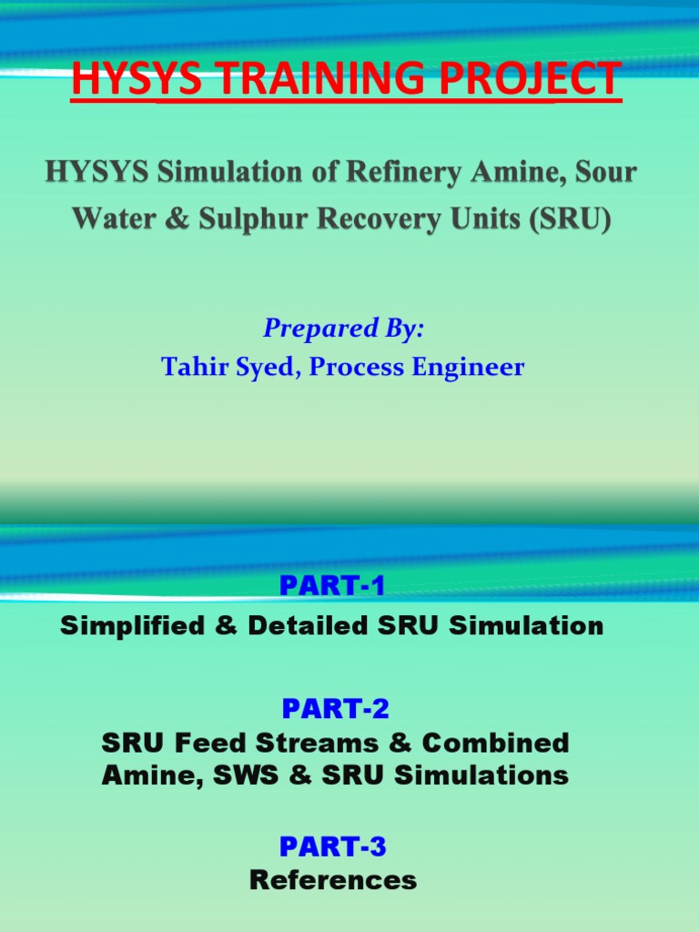 HYSYS Training Project 1668937366 | PDF | Chemical Engineering | Chemical Process Engineering