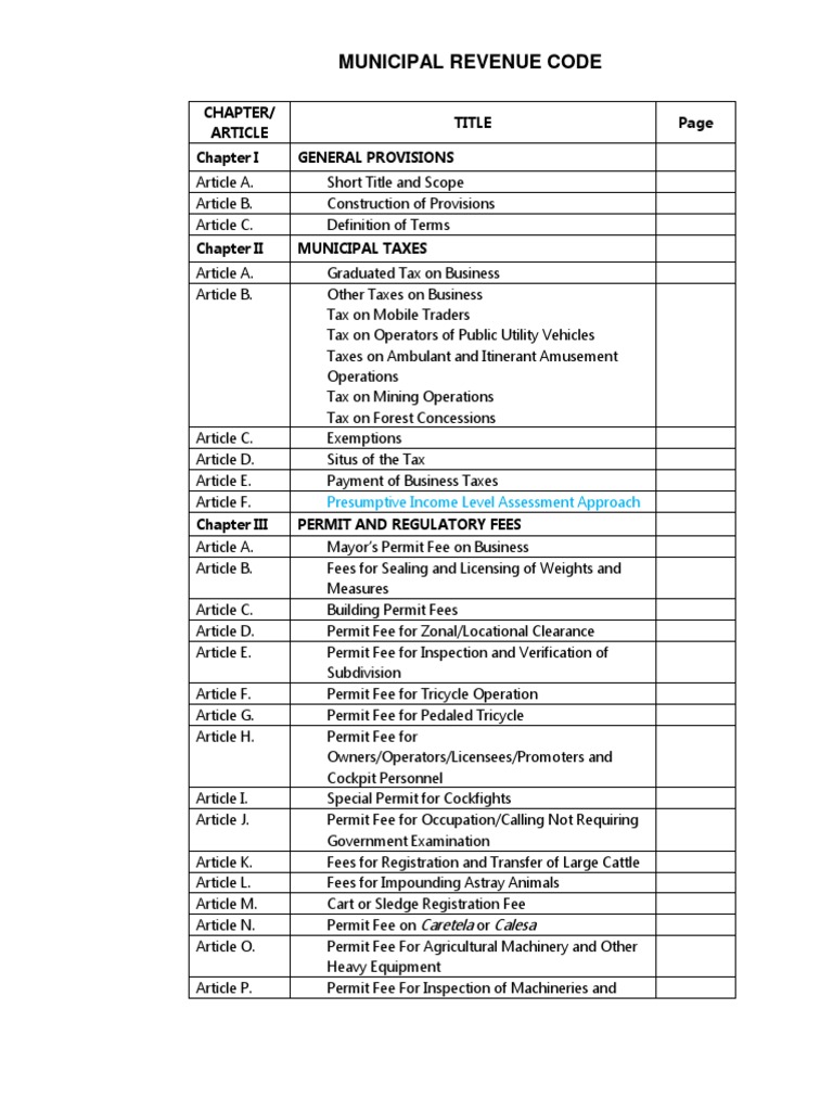 Revenue Code Fy 2017 2021 | PDF | Taxes | Business