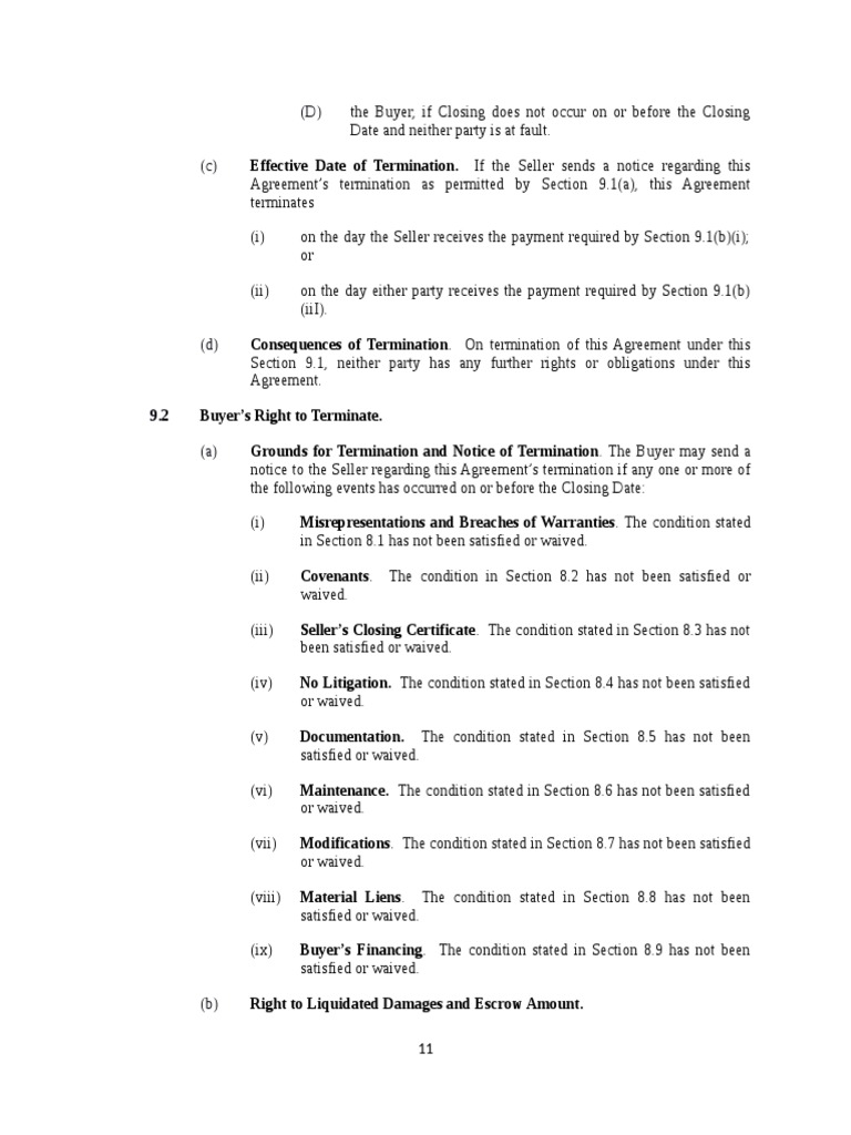 Aircraft Purchase Agreement - Docx-11 | PDF