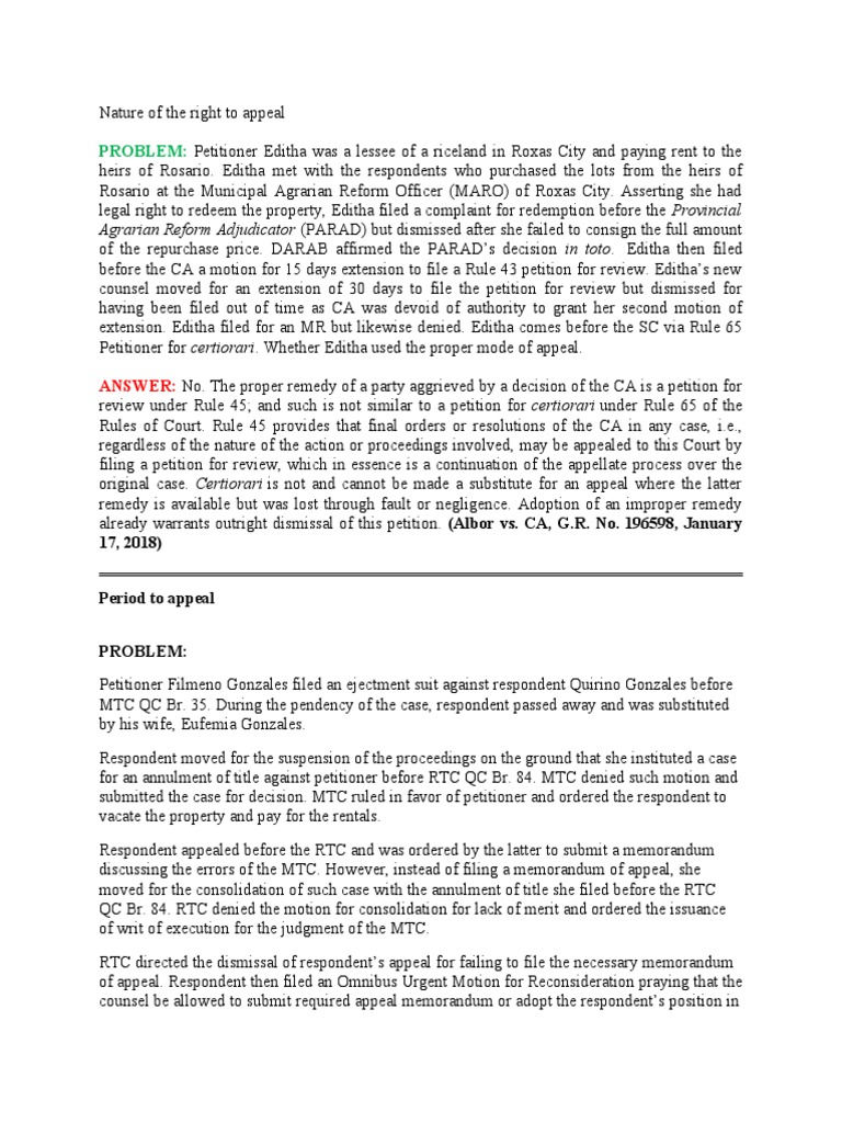 Compiled Batch 3 Case Digests | PDF | Certiorari | Appeal