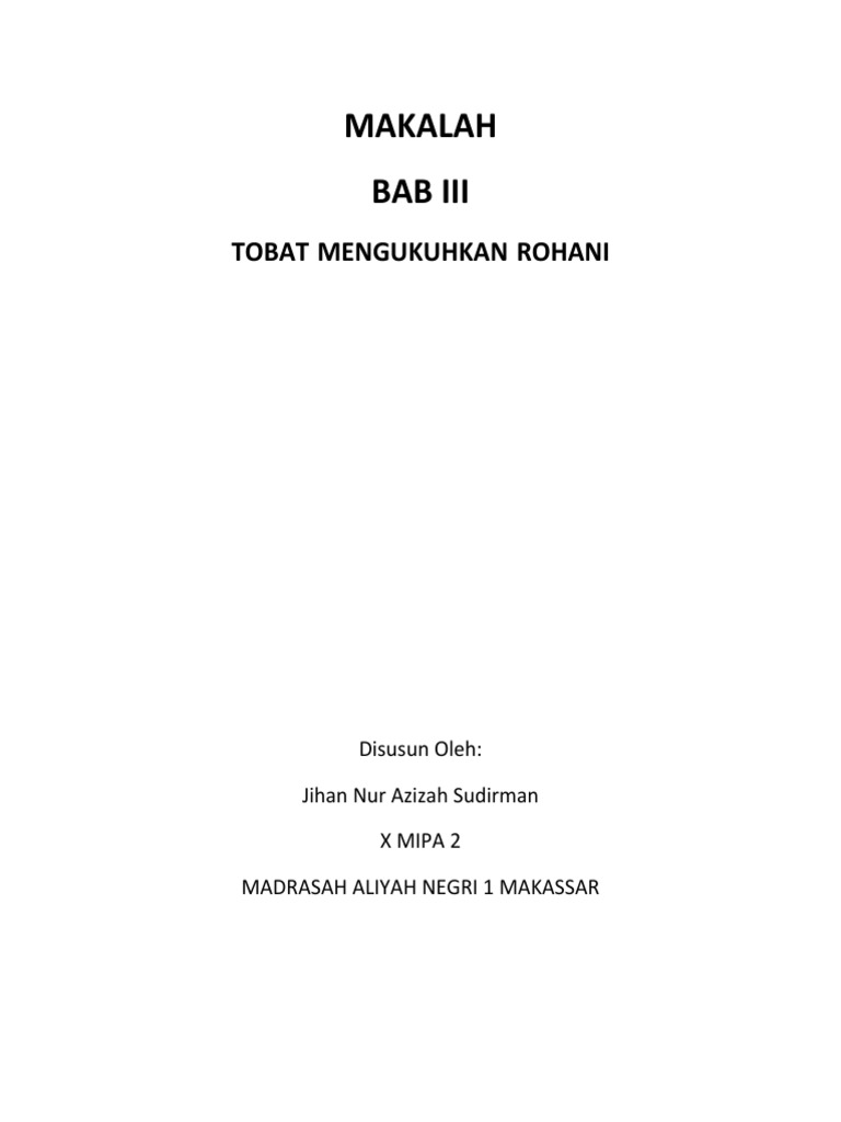 Makalah Akidah Akhlak 10 | PDF