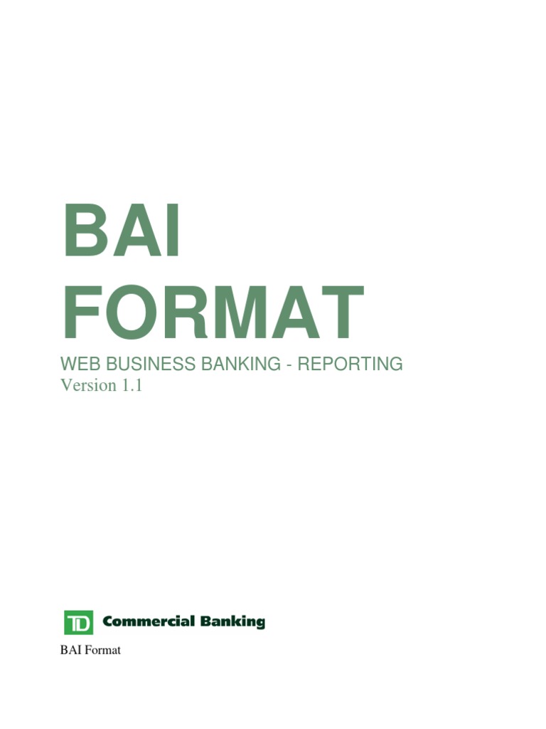 BAI File Format Explanation | PDF | Debits And Credits | File Format