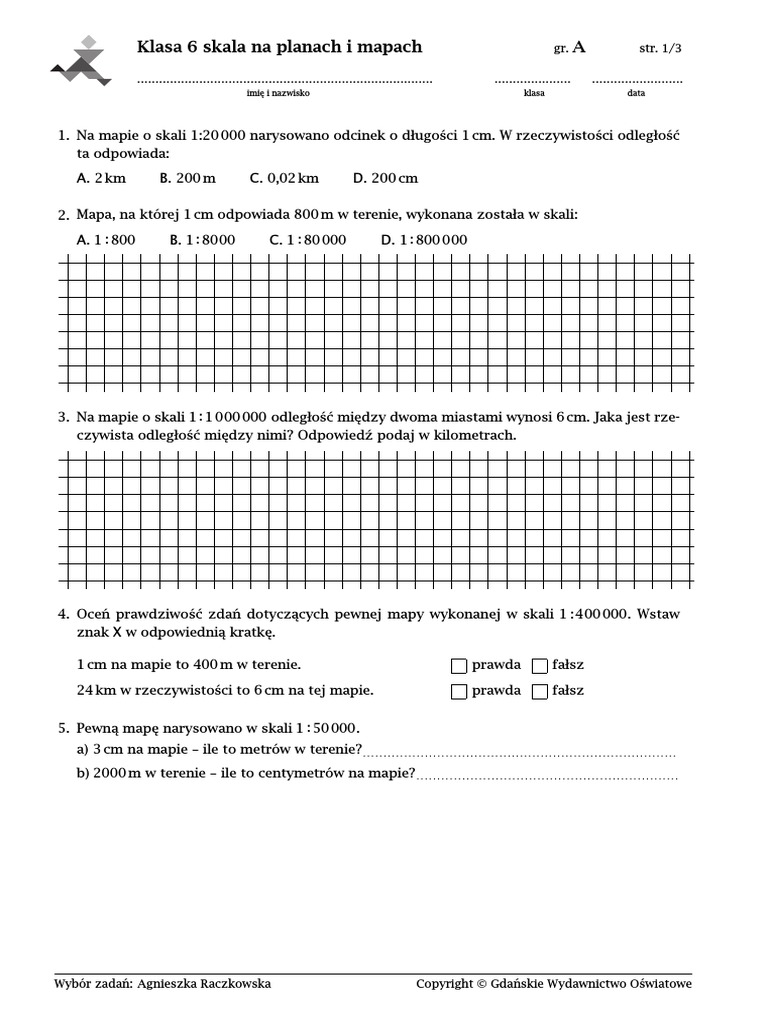 Klasowka - Skala Na Planach I Mapach | PDF